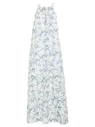 120% Lino Maxi Linen Dress - Blue