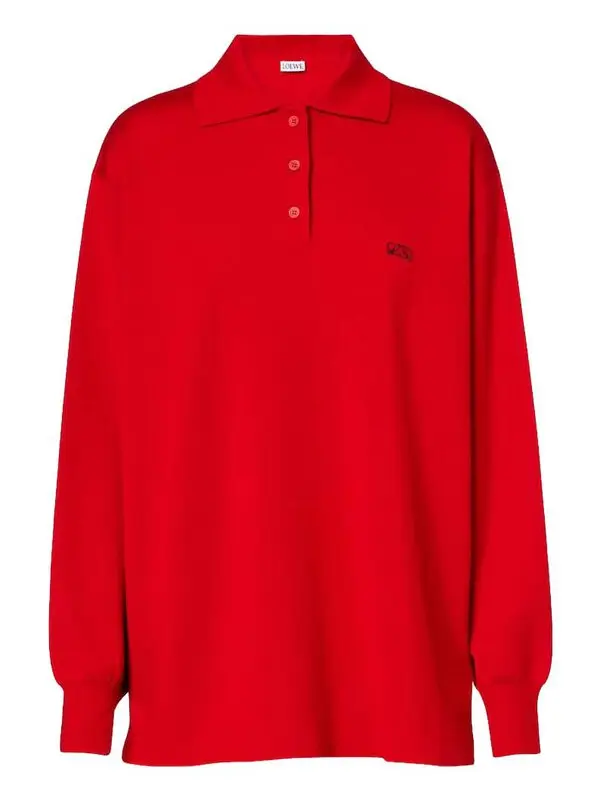 Loewe Cashmere-blend Polo Sweater - Red