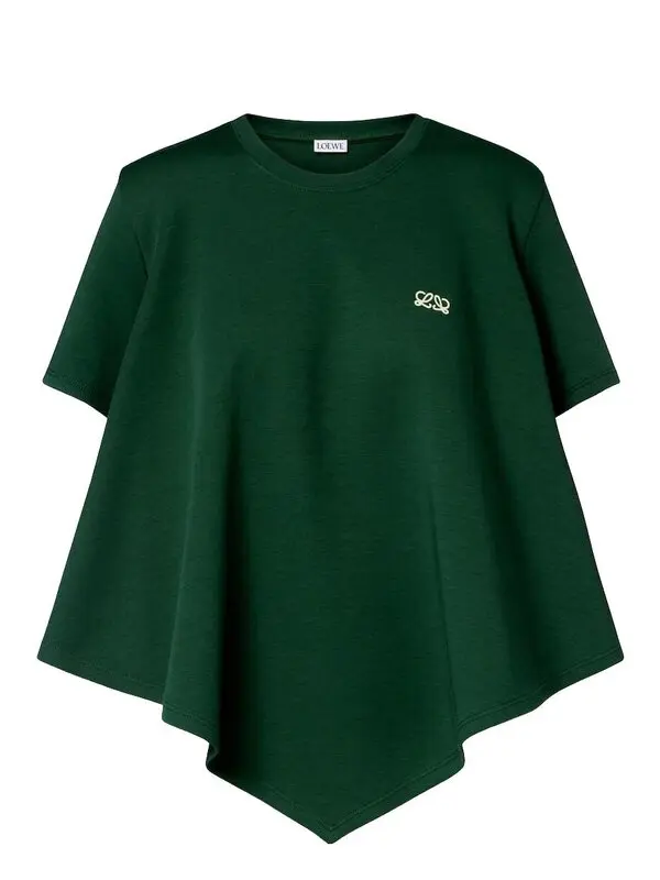 Loewe Asymmetric Cotton-blend Top - Green