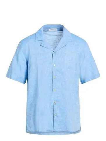 MANUEL RITZ Shirt Size Linen, Cotton - Blue
