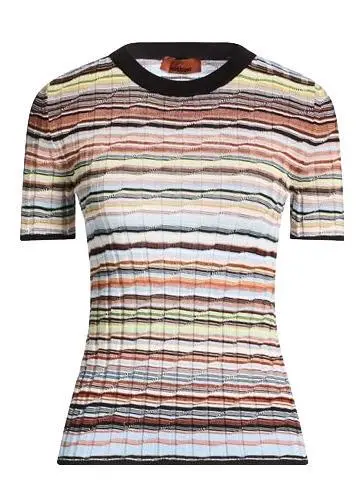 Missoni Multicolor Striped Knit Top - Camel