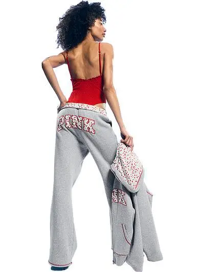 Pink Berry Fleece Sweatpants - Grey