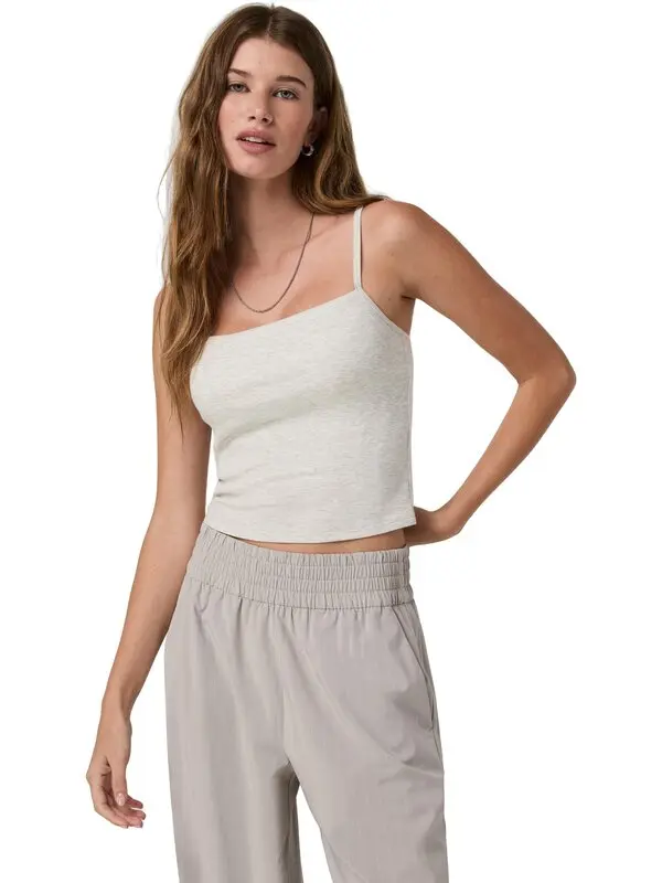 Vuori Pose Support Cami - White Heather Grey