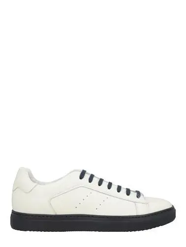 DOUCAL'S Leather Lace-up Sneakers - Ivory