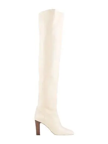 TWINSET Leather Over-the-knee Boots - Off White