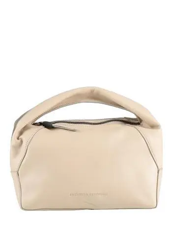 Brunello Cucinelli Leather Hobo Bag - Beige