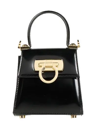 FERRAGAMO Calfskin Mini Handbag - Black
