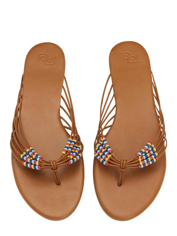 REFORMATION Jessica Flat Thong - Brown