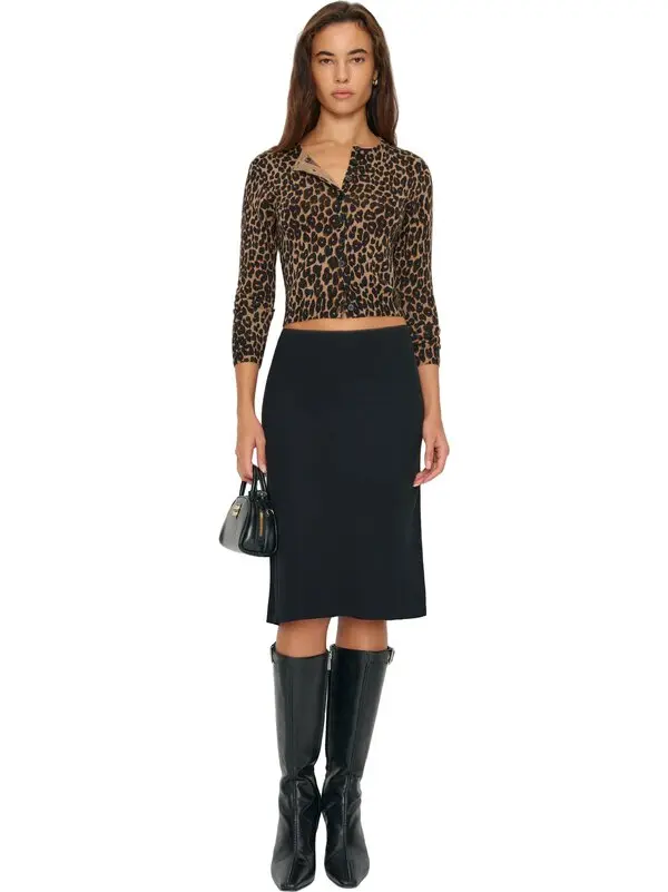 REFORMATION Petites Layla Knee Length Skirt - Black