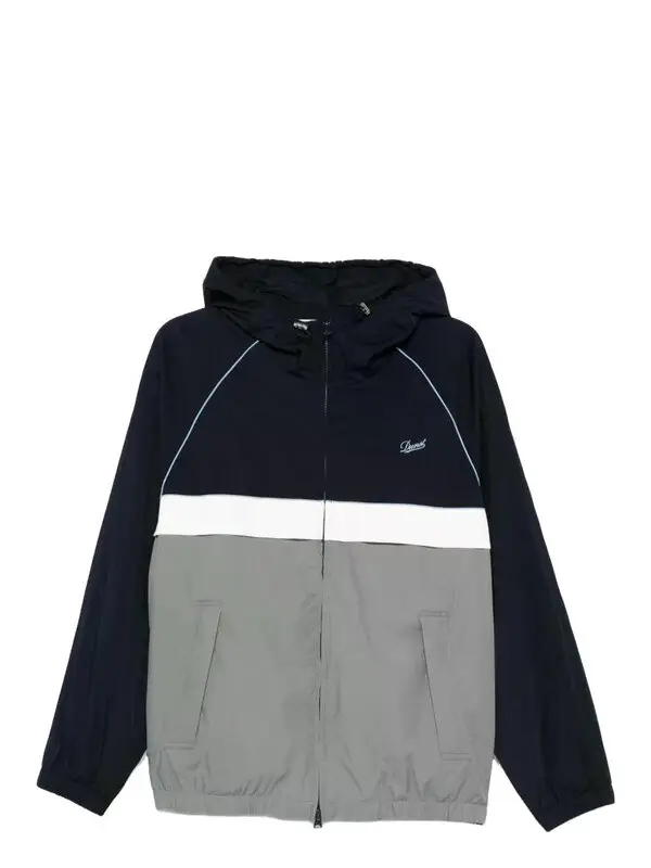 DUNST Hooded Colorblock Windbreaker - Blue