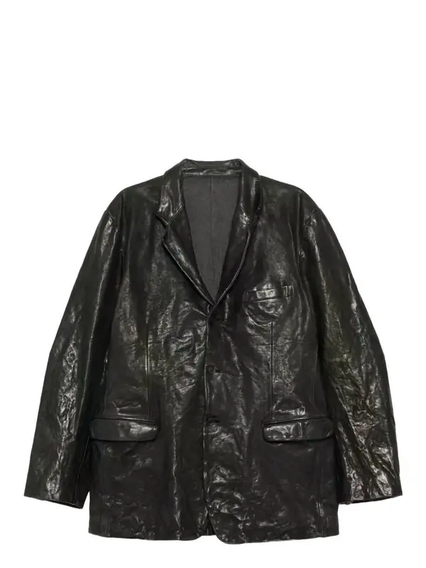 Yohji Yamamoto Leather Jacket - Black