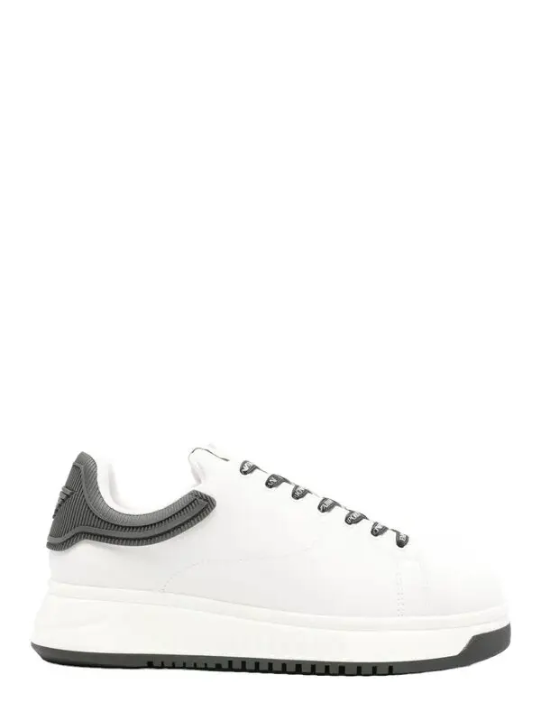 Emporio Armani Ribbed-trim Sneakers - White