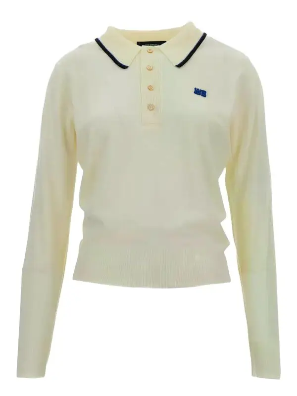 WALES BONNER X John Smedley Henry Long-sleeve Polo Shirt - Neutrals