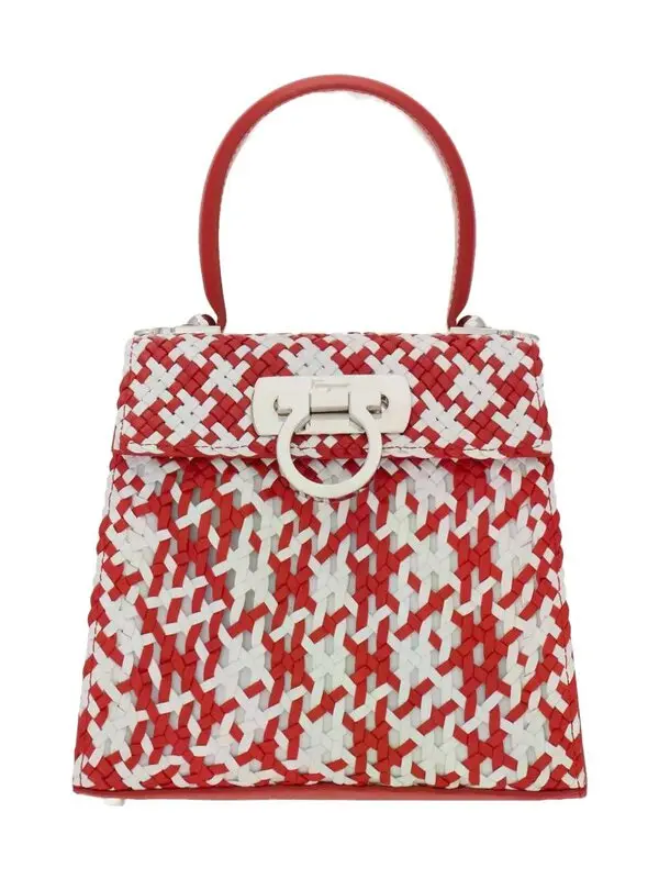 FERRAGAMO Iconic Top Handle Tote Bag - Red