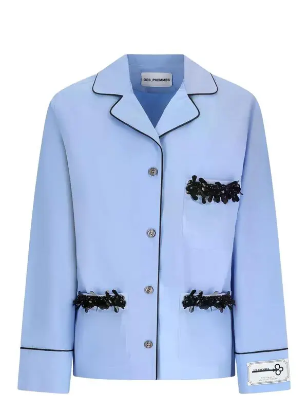 DES_PHEMMES Embellished Shirt - Blue