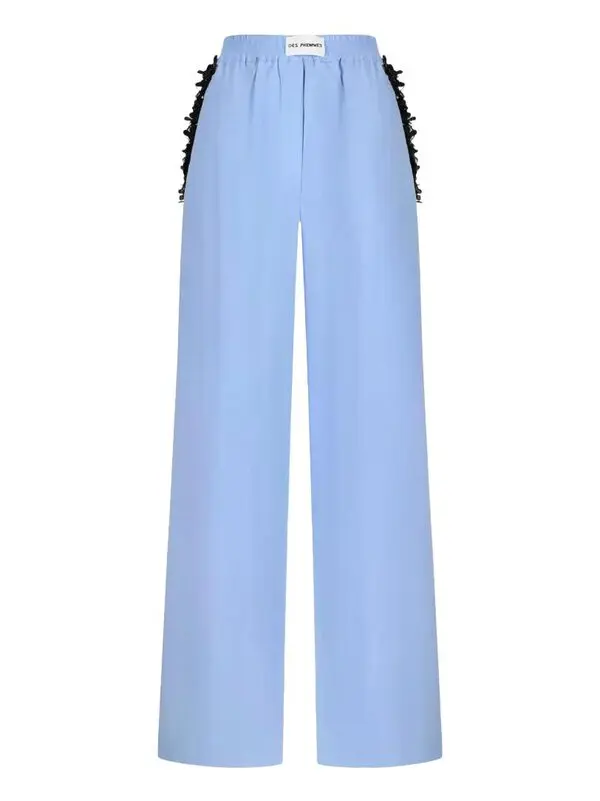 DES_PHEMMES Fringed Trousers - Blue