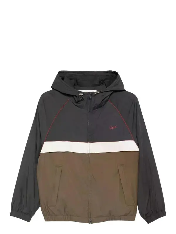 DUNST Hooded Colour-block Windbreaker - Black