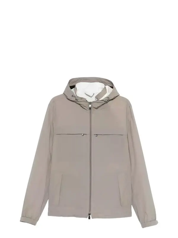 Corneliani Hooded Zip Jacket - Neutrals