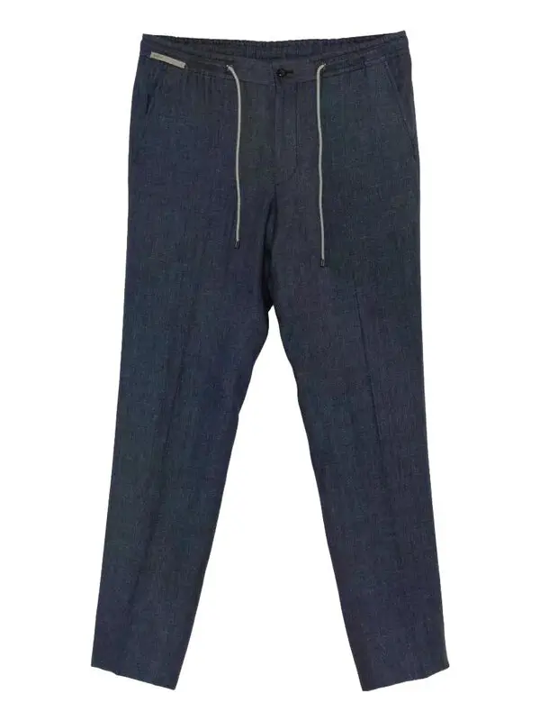 Corneliani Drawstring Trousers - Blue