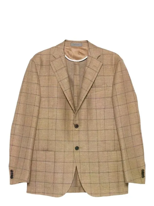 Corneliani Checked Button Jacket - Neutrals