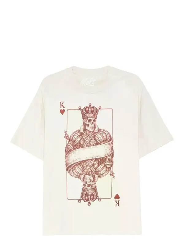 MELT Poker-print T-shirt - Neutrals