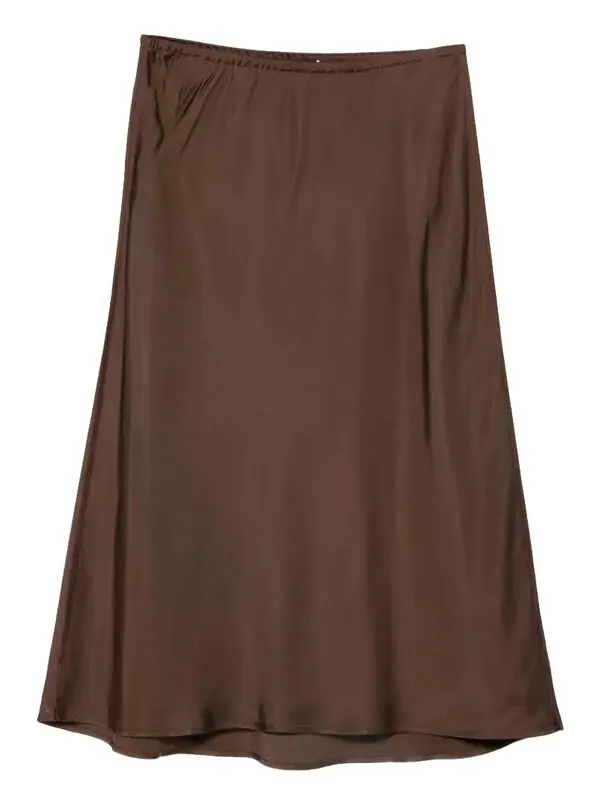 Vince A-line Midi Skirt - Brown