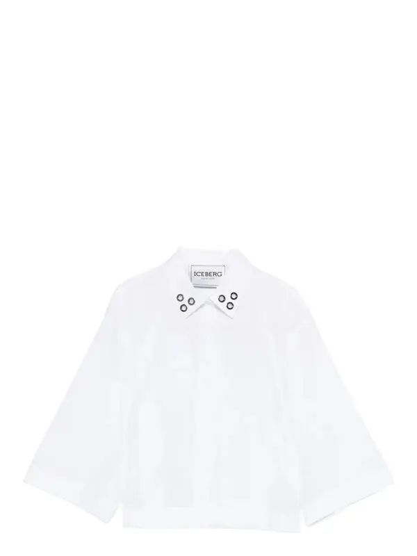 Iceberg Eyelet-detail Shirt - White