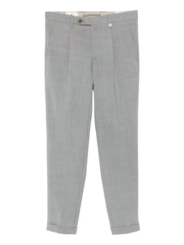 MYTHS Pleated Cuffed Trousers - Grey