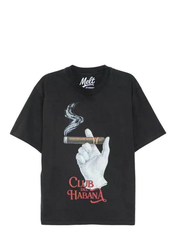 MELT Cigar-print T-shirt - Black