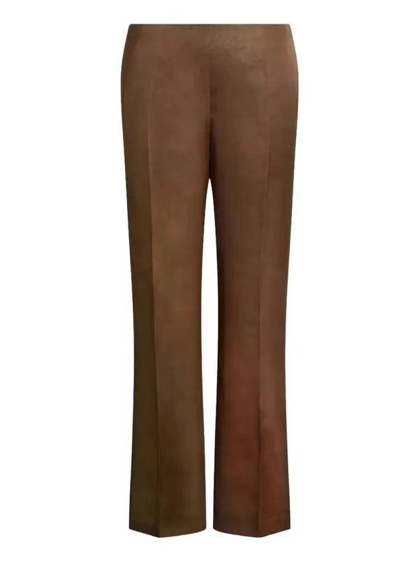 Alberta Ferretti Pressed-crease Trousers - Brown