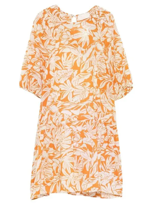 I BLUES Floral Print Dress - Orange