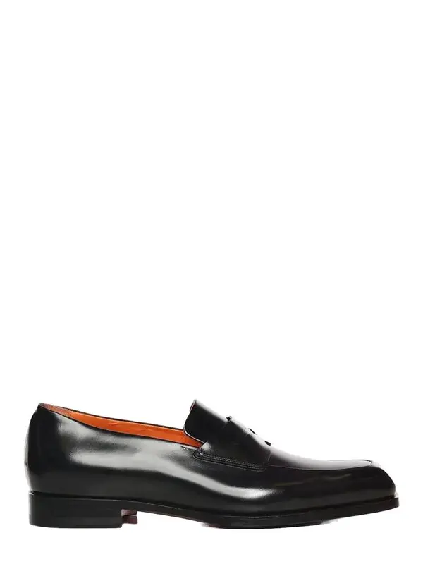 Santoni Penny-strap Loafers - Black