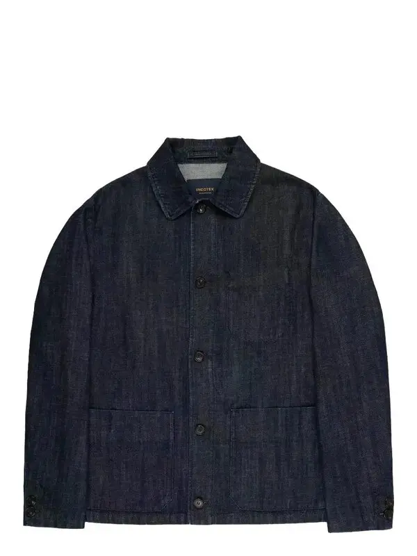 Incotex Patch-pocket Cotton Jacket - Blue