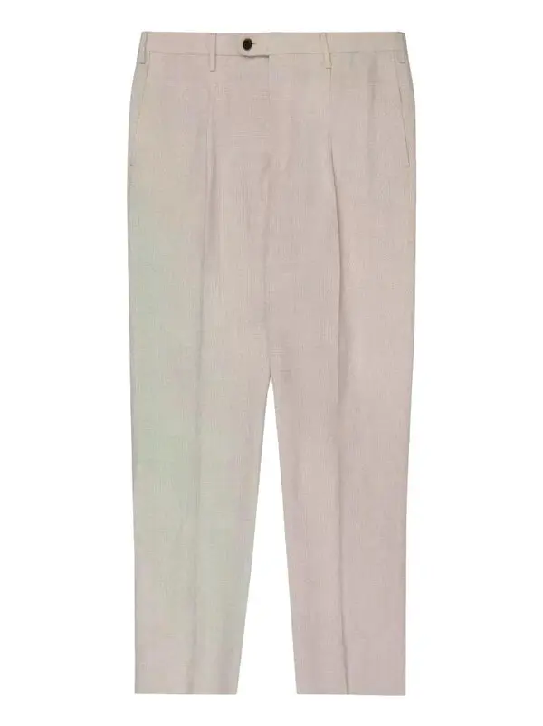 Incotex Patterned Linen Trousers - Neutrals