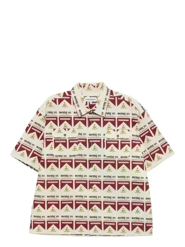 CARNE BOLLENTE Printed Short-sleeve Shirt - Neutrals