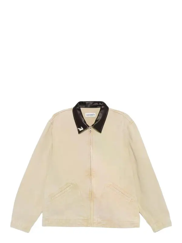 CARNE BOLLENTE Polo-collar Zip-fastening Jacket - Neutrals