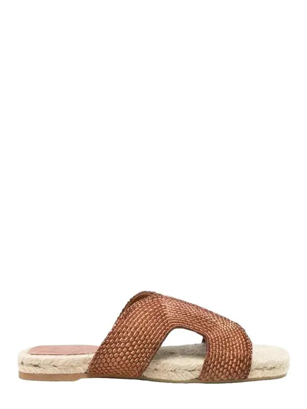 CastaÑer Pura Woven Flat Espadrilles - Brown