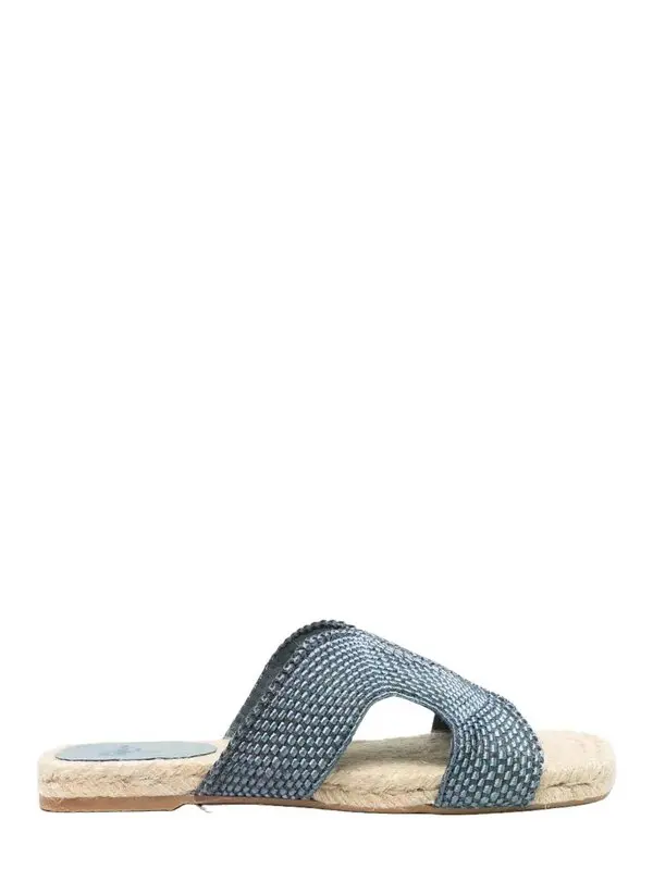 CastaÑer Pura Woven Flat Espadrilles - Blue