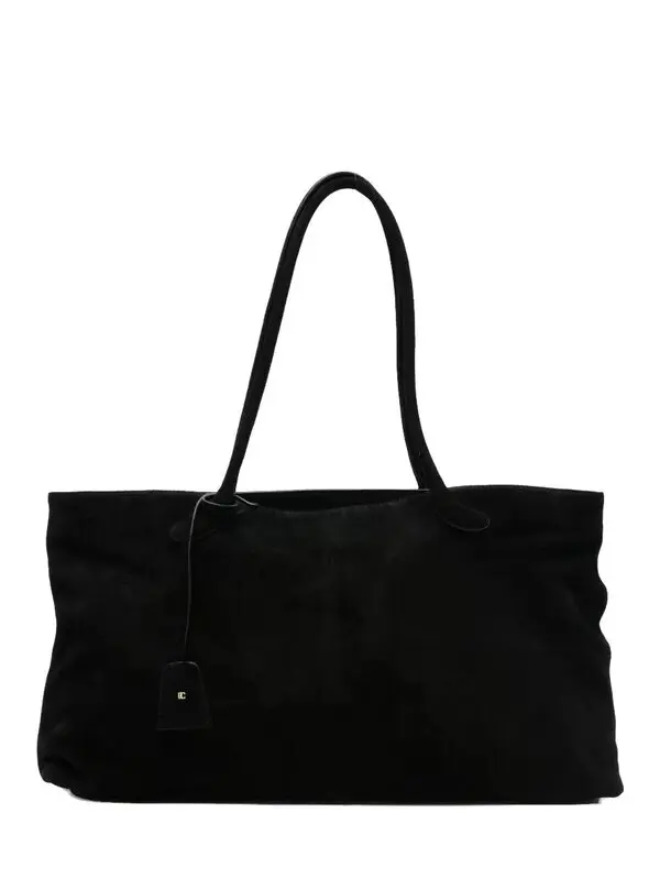 LOW CLASSIC Haricot Suede Shoulder Bag - Black