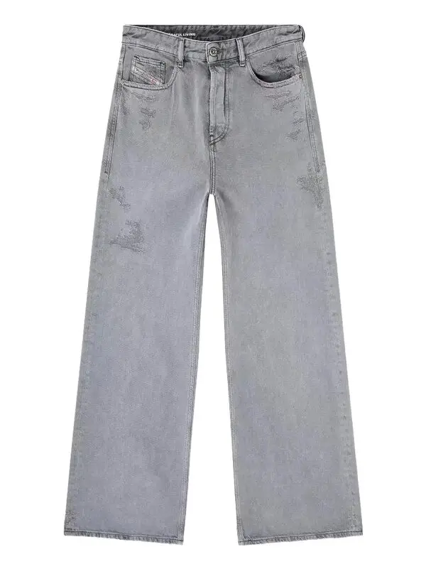 DIESEL Relaxed Wide Leg Jeans - Grey