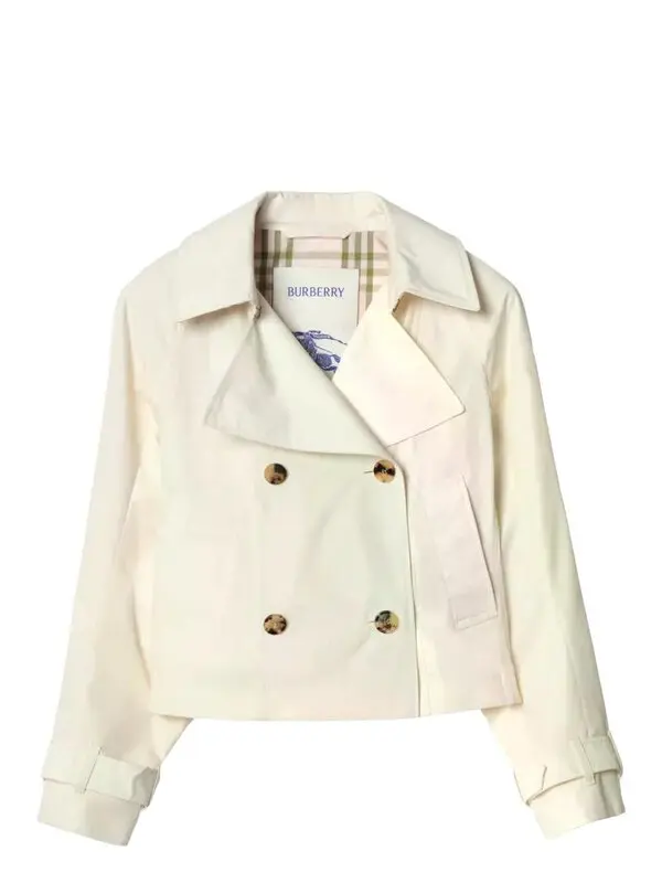 Burberry Cropped Lightweight Ladybrook Trench Jacket - Neutrals