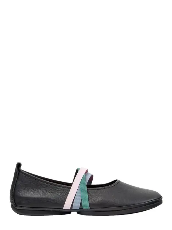 Camper Nina Elasticated Ballerina Flats - Black
