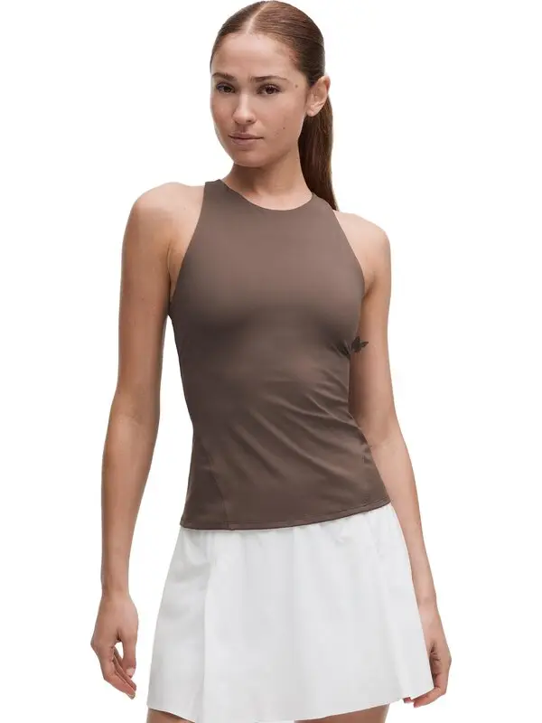Lululemon Racerback High-neck Tennis Tank Top - Pinecone