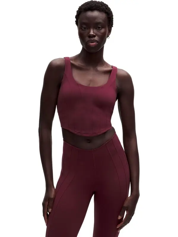 Lululemon Ultralu Corset-stitch Tank Top - Burgundy Bay