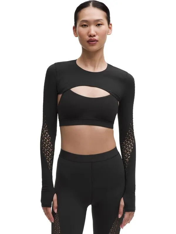 Lululemon Revealknit Interlace Long-sleeve Shrug - Black
