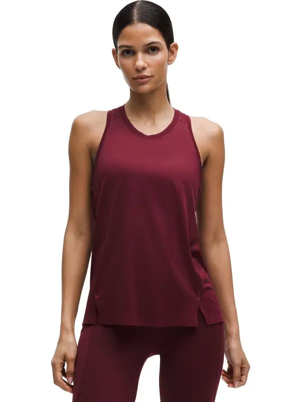 Lululemon Fast And Free Singlet - Burgundy Bay
