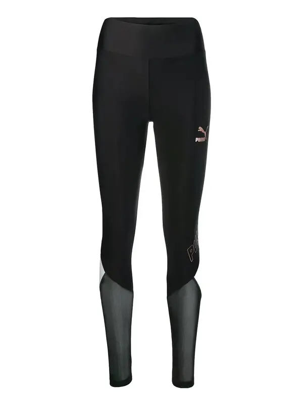 PUMA Xtg Sheer Panel Leggings - Black
