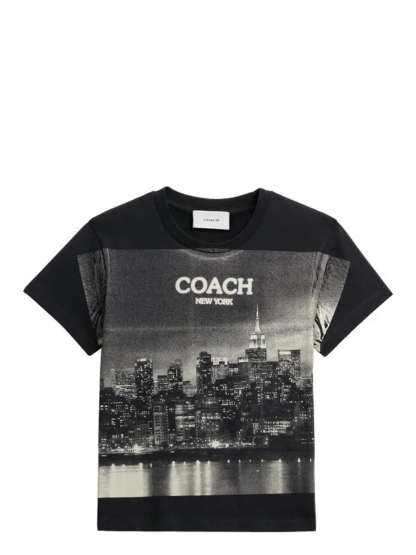 COACH Postcard 90's Fit T-shirt - Black
