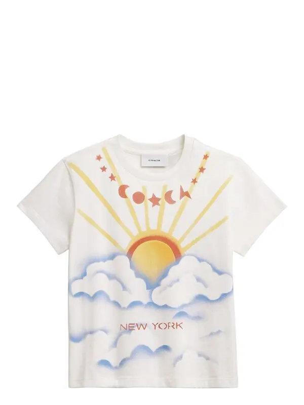COACH Airbrush 90's Fit Organic Cotton T-shirt - Yellow
