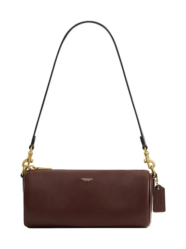 COACH Barrel Bag In Natural Grain Leather - Brass/maple